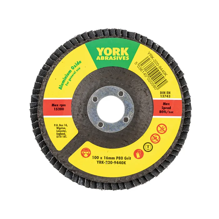 Flap Disc, 100 x 16mm, Conical (Type 29), P80, Aluminium Oxide ...